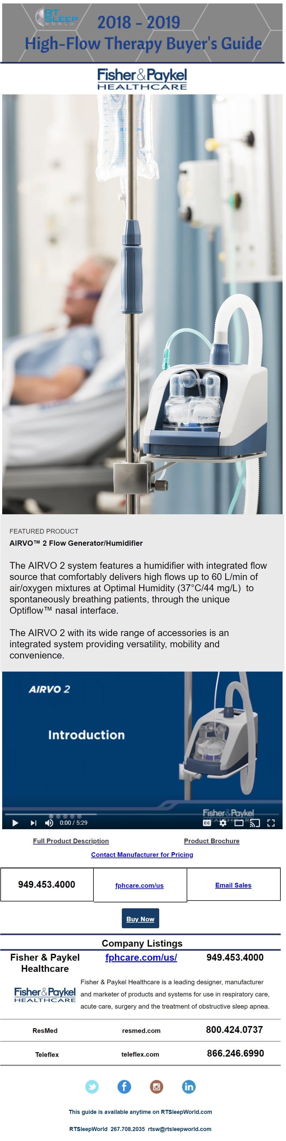 High-Flow Therapy Buyers Guide - SleepWorld Magazine